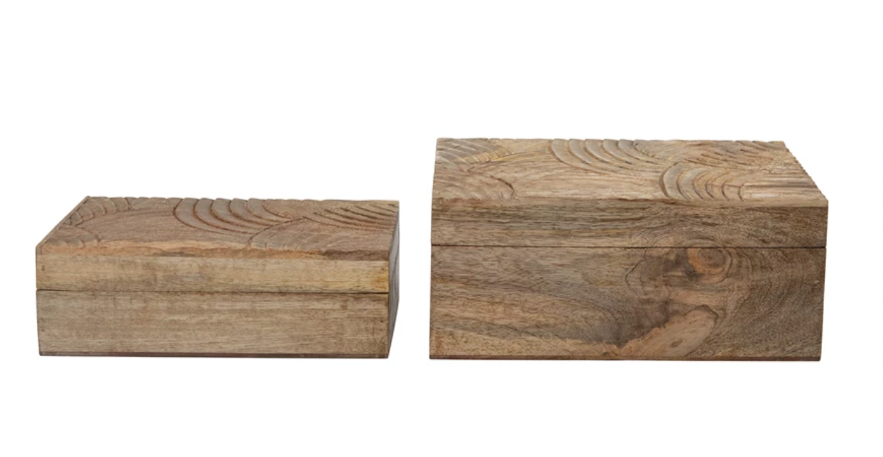 Mango Wood Boxes - Set of 2 – Dala Decor